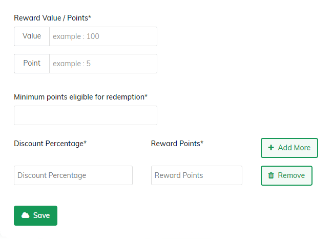 Reward Point Calculation Software